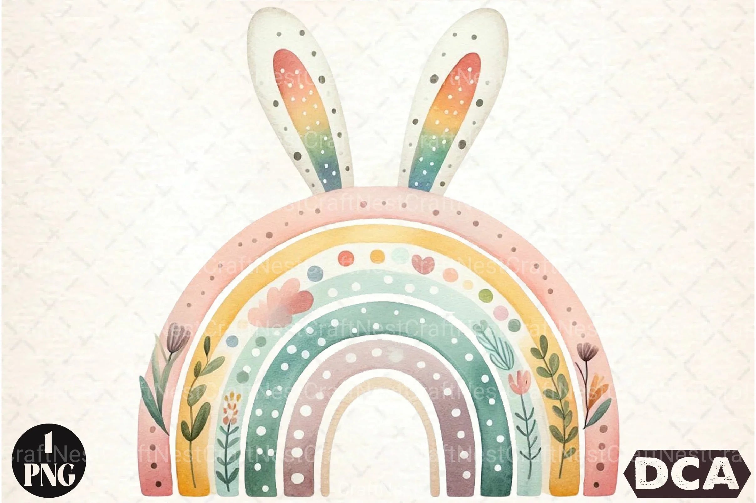 Boho Rainbow Clipart Bundle