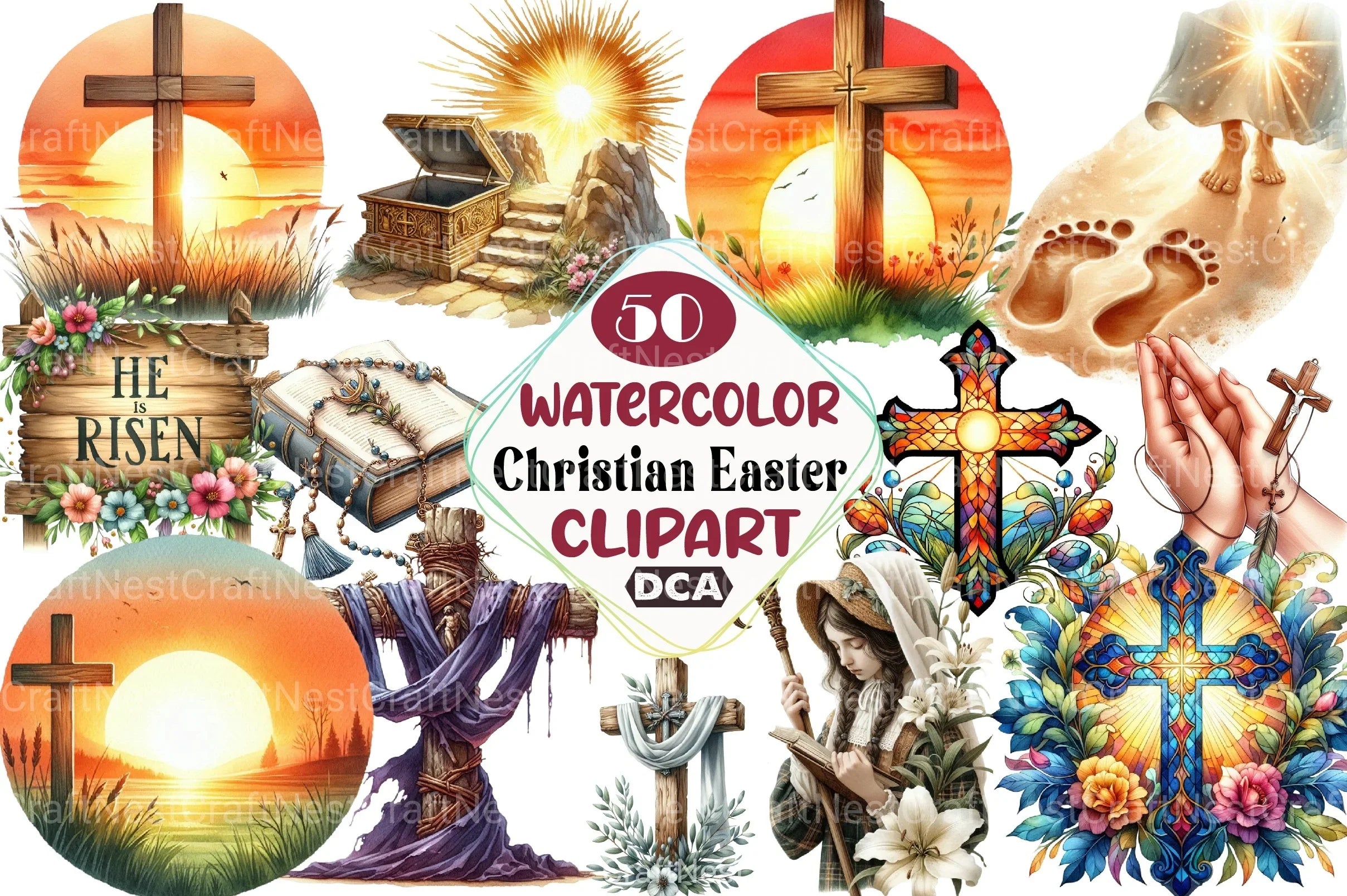 Christian Easter Clipart Bundle
