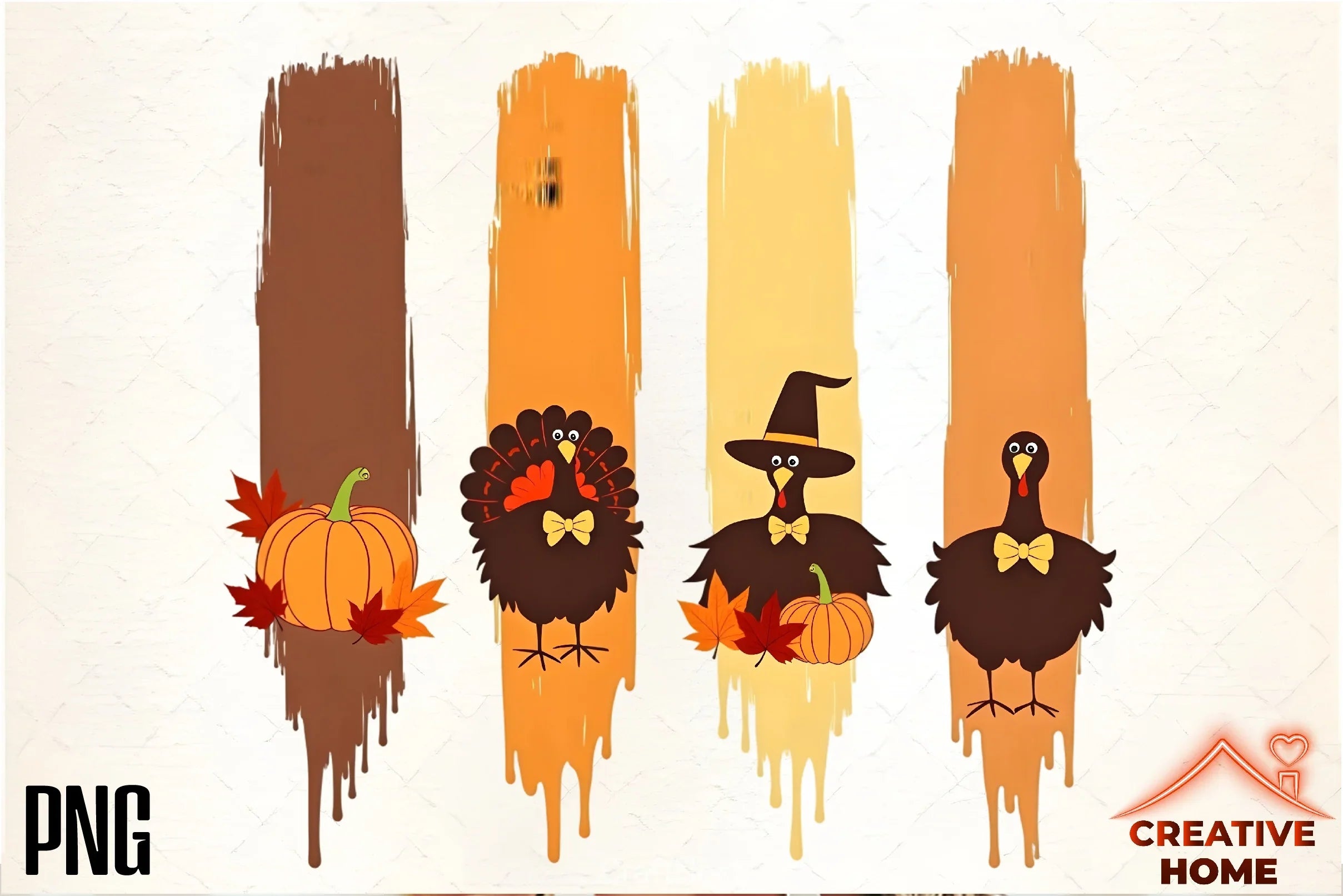 Thanksgiving Turkeys Clipart Bundle