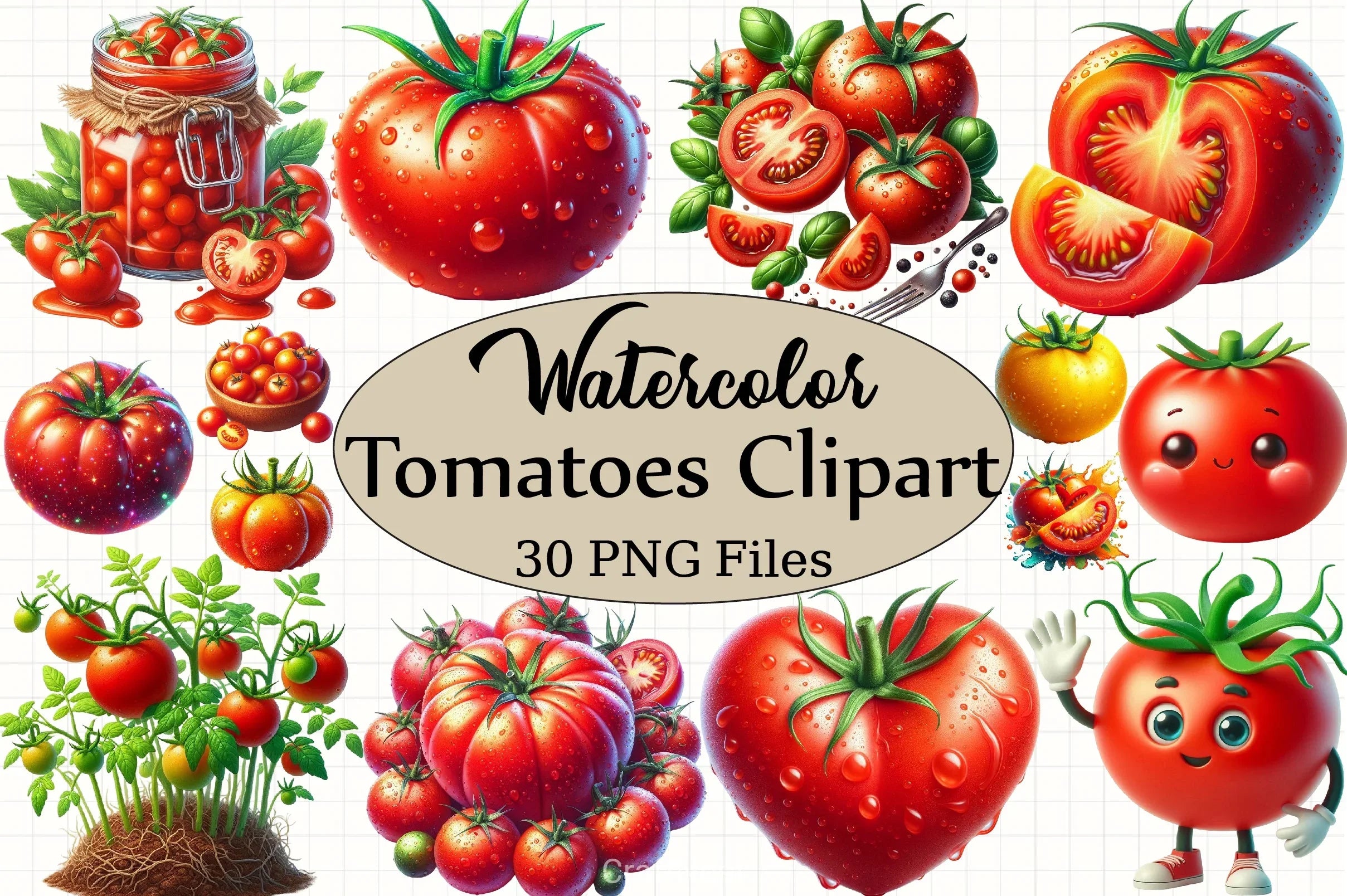 Tomatoes Clipart Bundle
