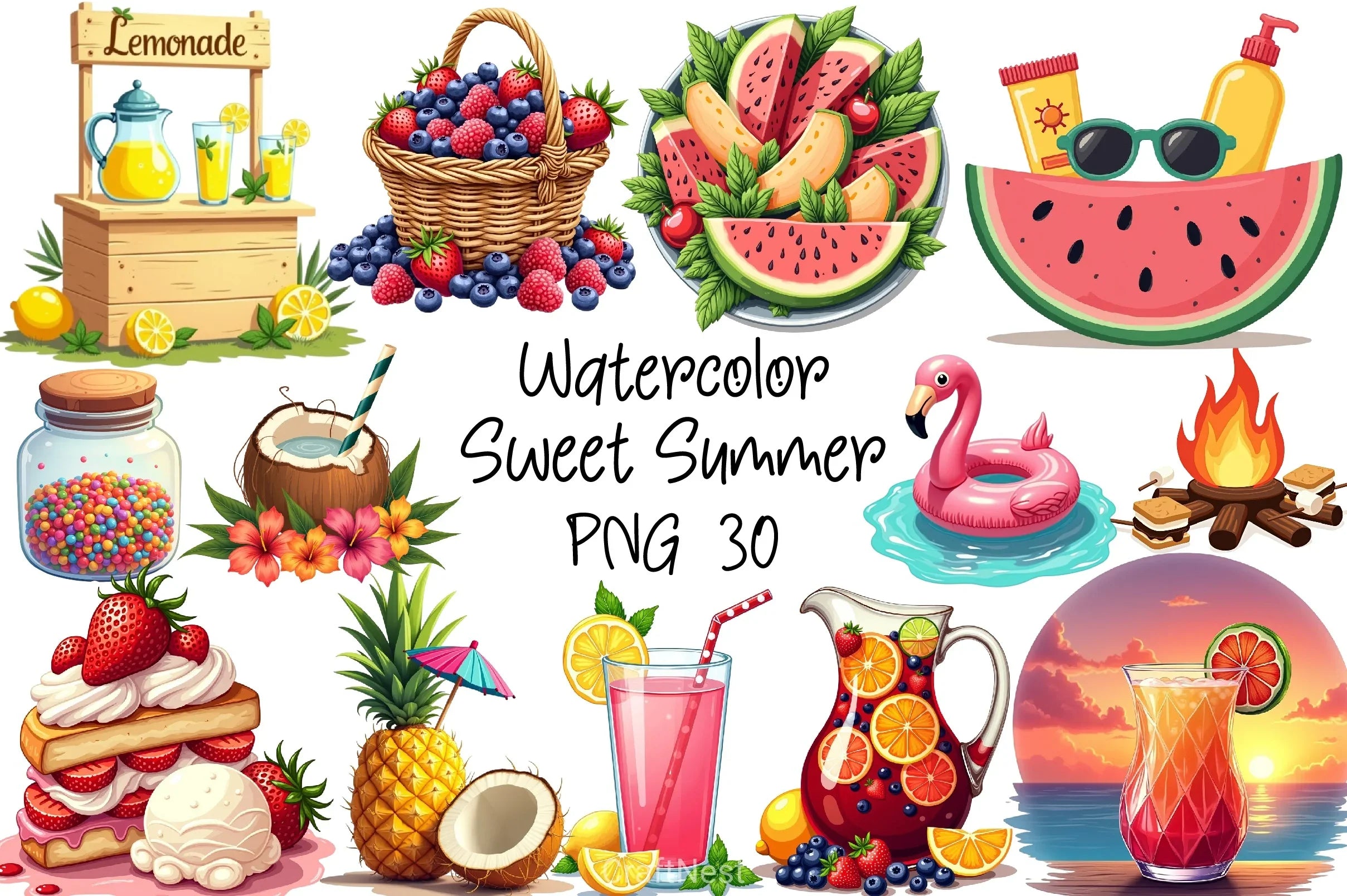 Sweet Summer Clipart Bundle