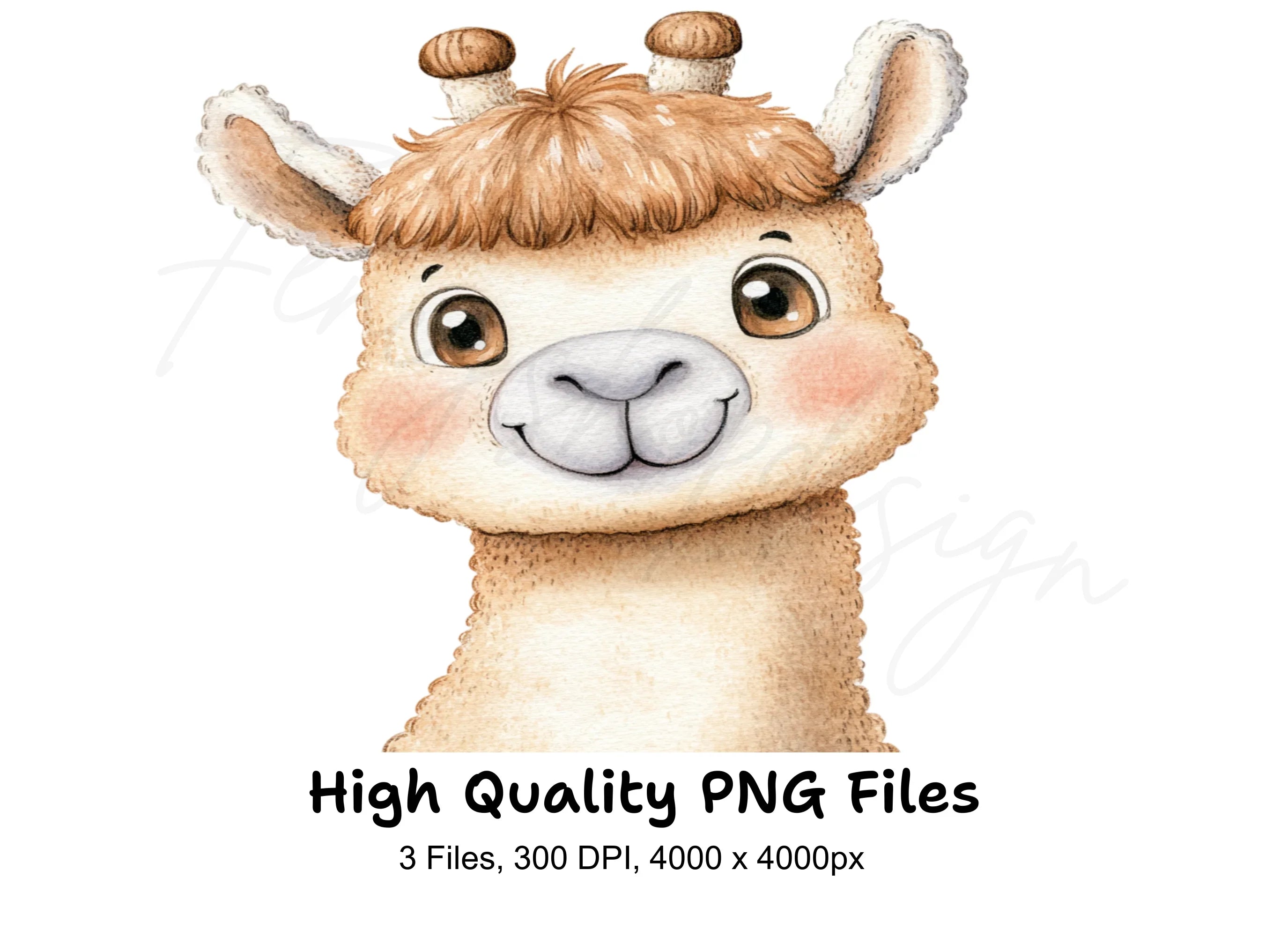 Cute Llama Clipart Bundle