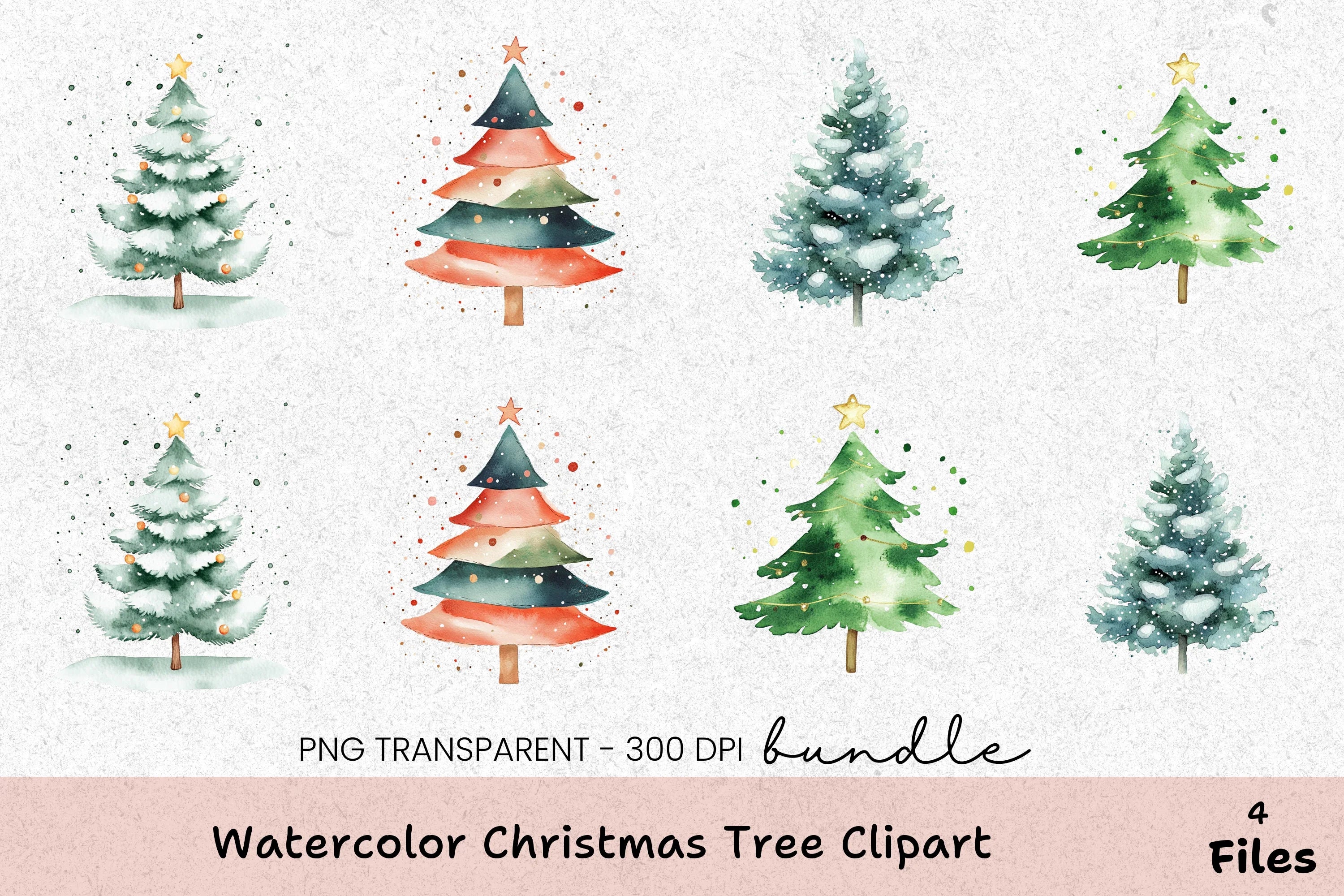 Christmas Tree Clipart Bundle