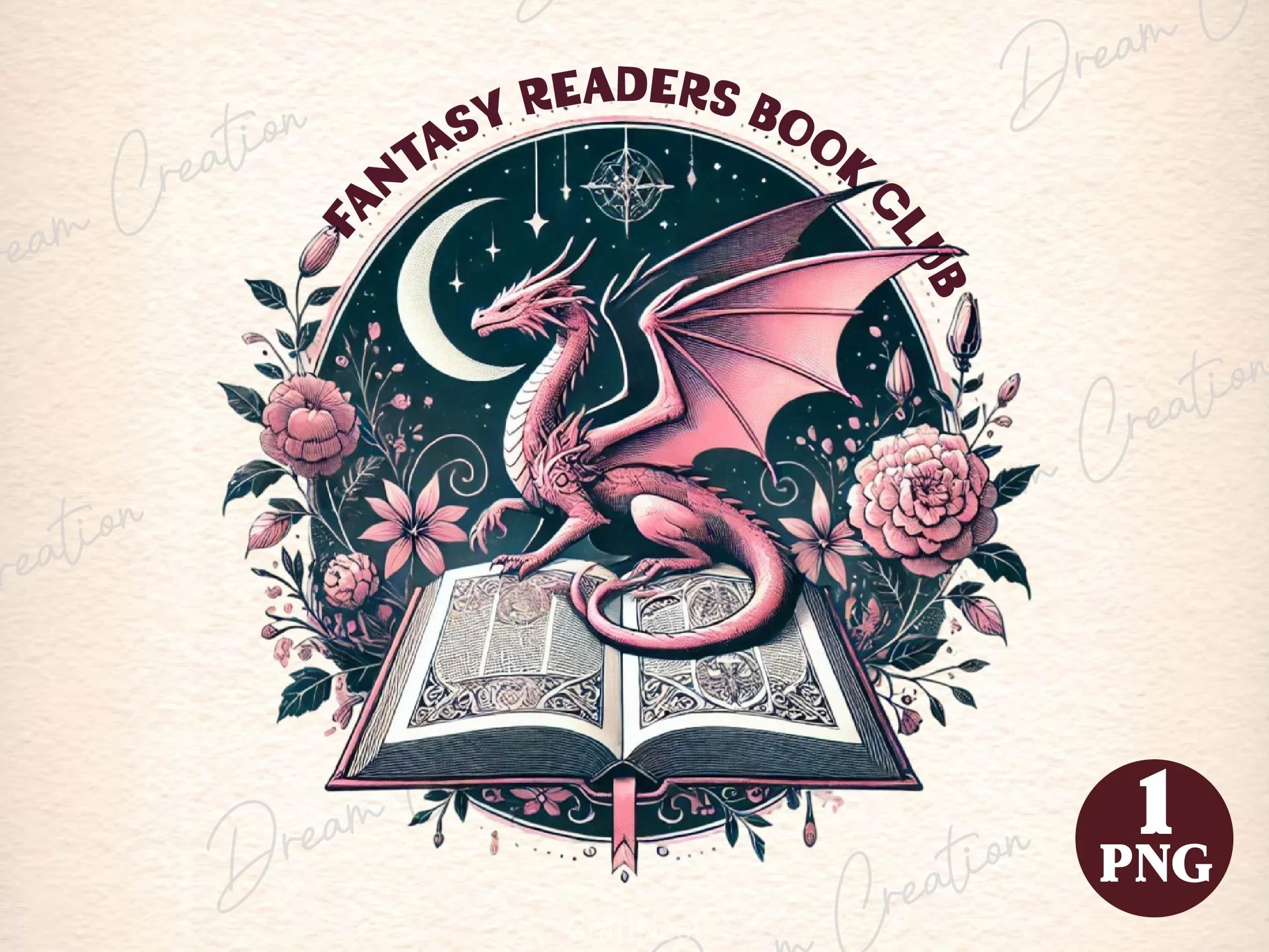 Fantasy Readers Book Club Book Reading Clipart Bundle