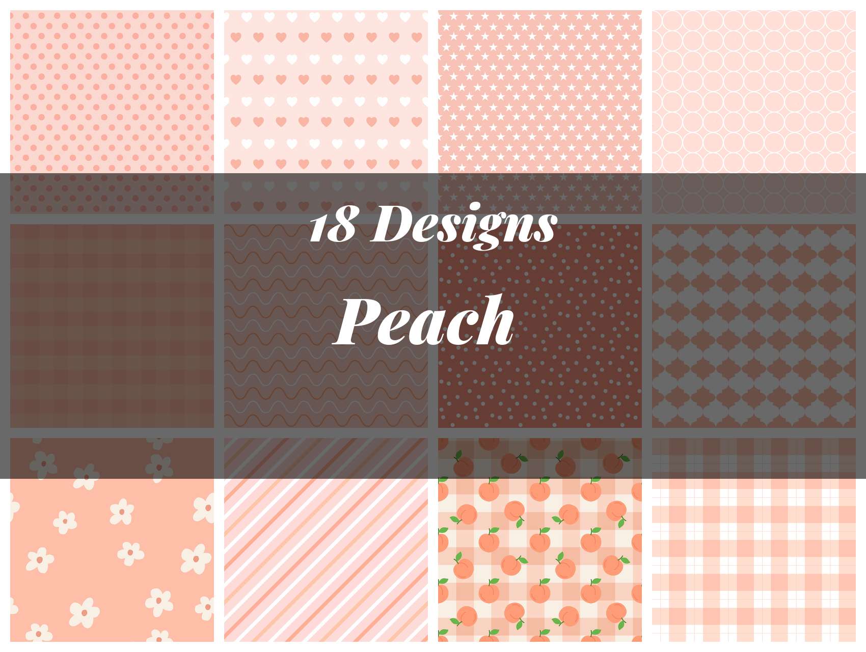 Peach Seamless Digital Paper