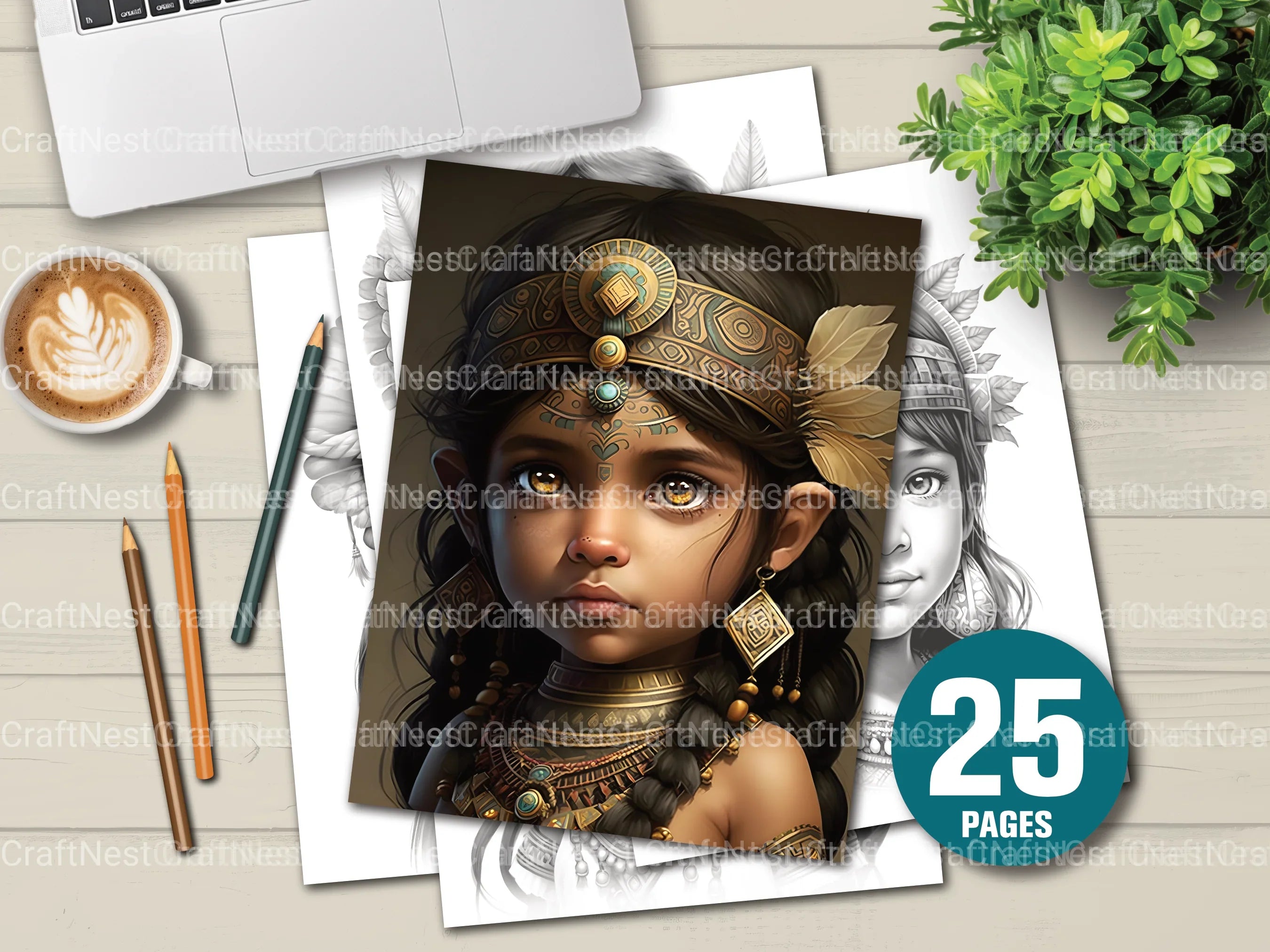 Aztec Boy Coloring Book