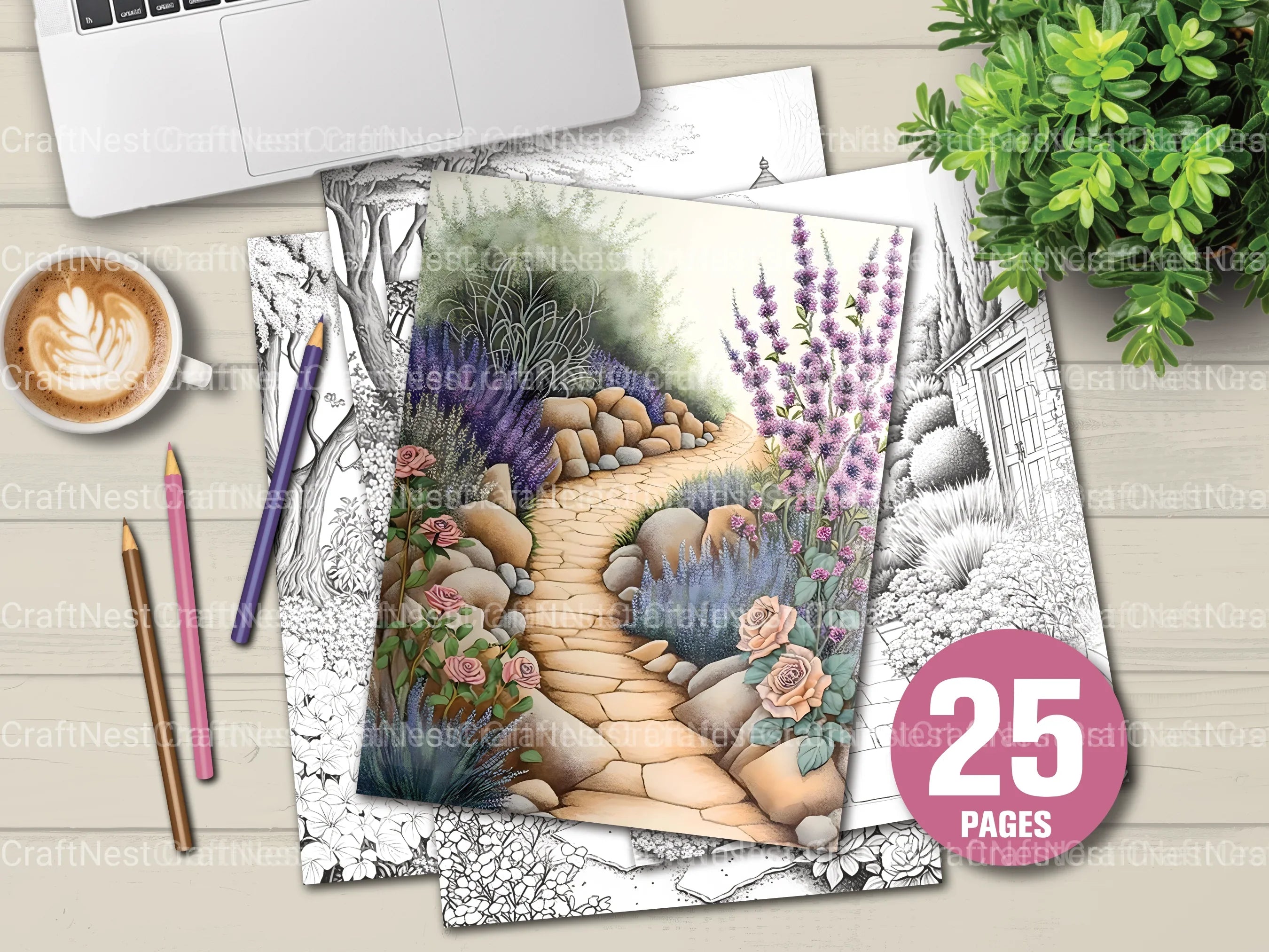 Garden Path Coloring Book