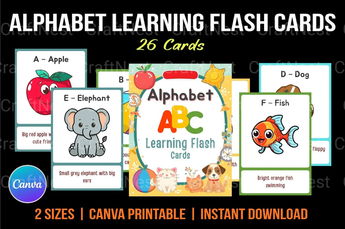 Alphabet Learning Flash Cards for Kids