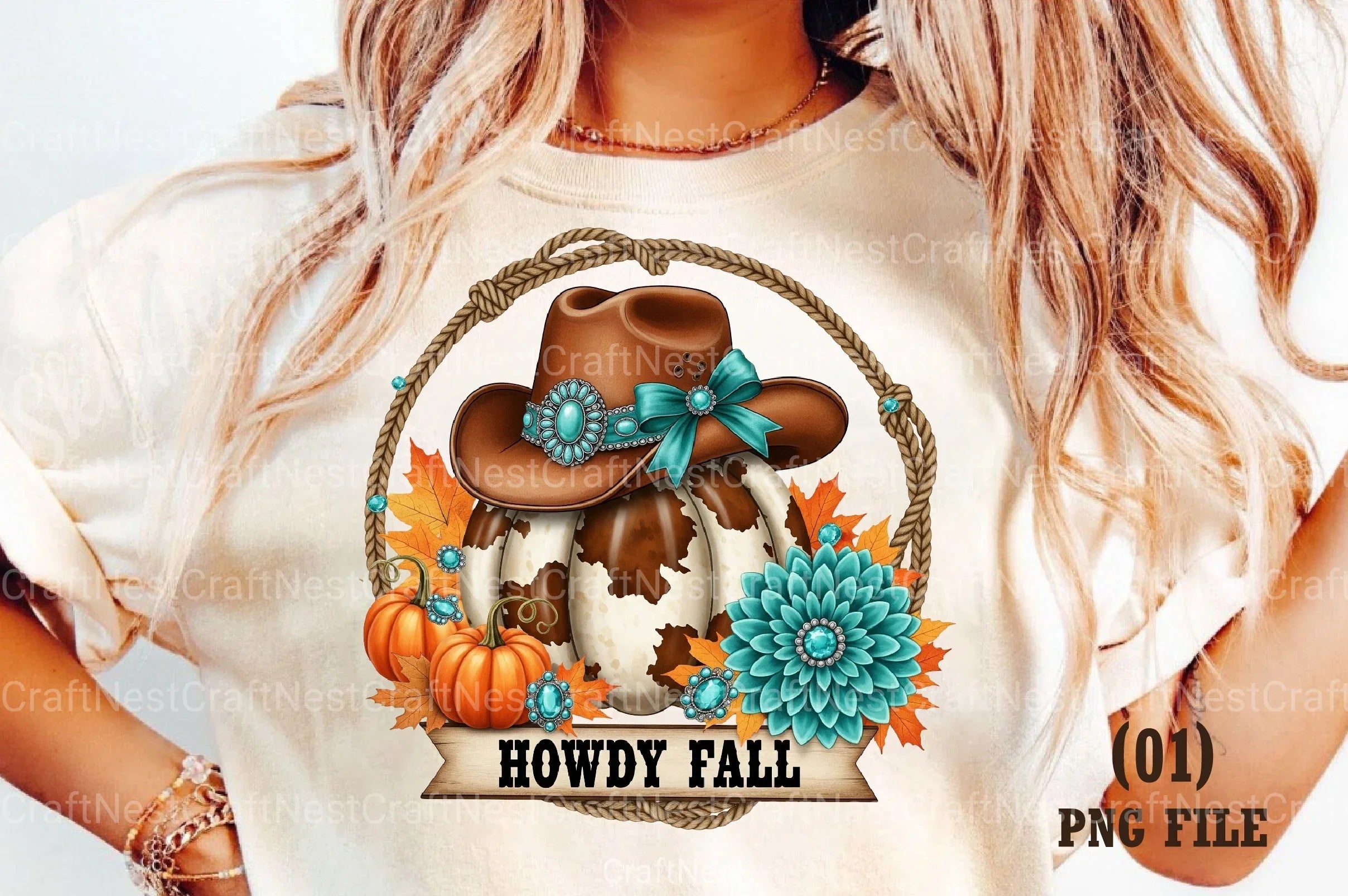 Howdy Fall Wreath Sign Clipart Bundle
