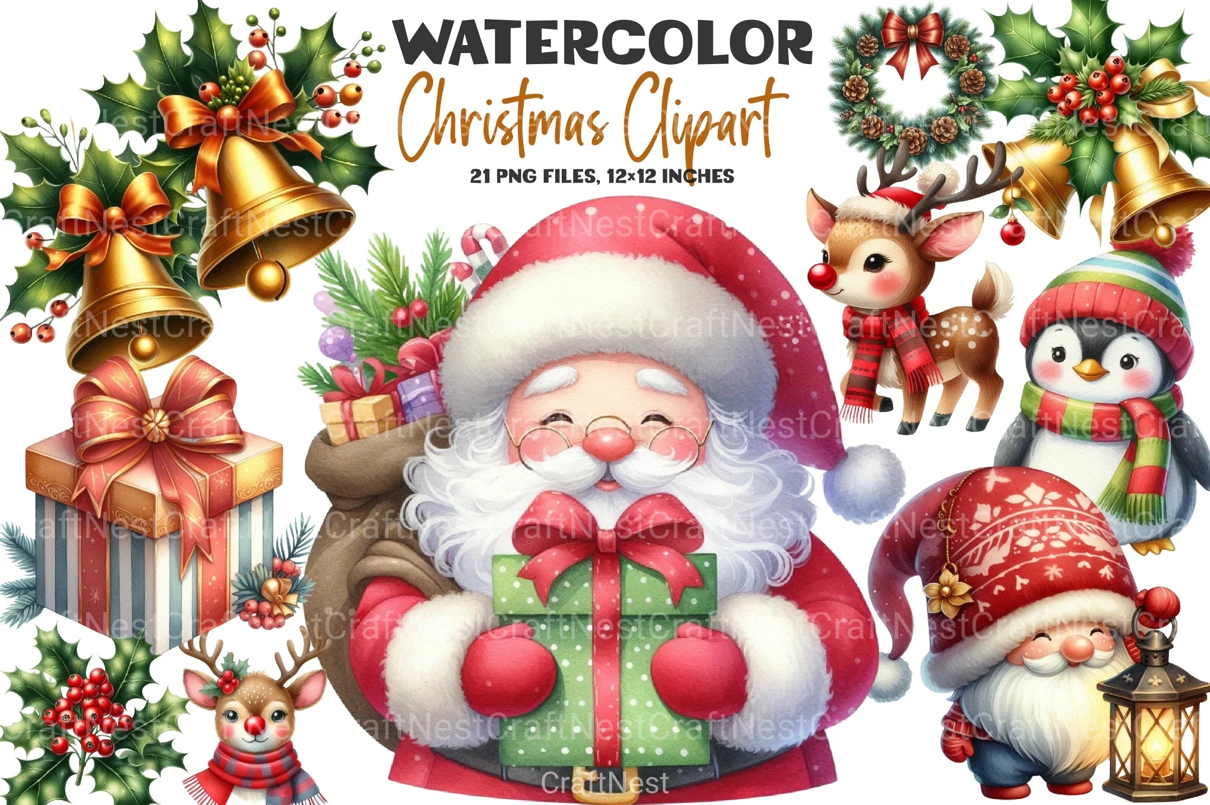 Christmas Clipart Bundle: Festive Holiday Designs