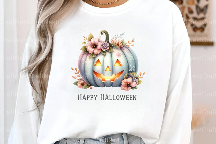 Happy Halloween Ghost Clipart Bundle