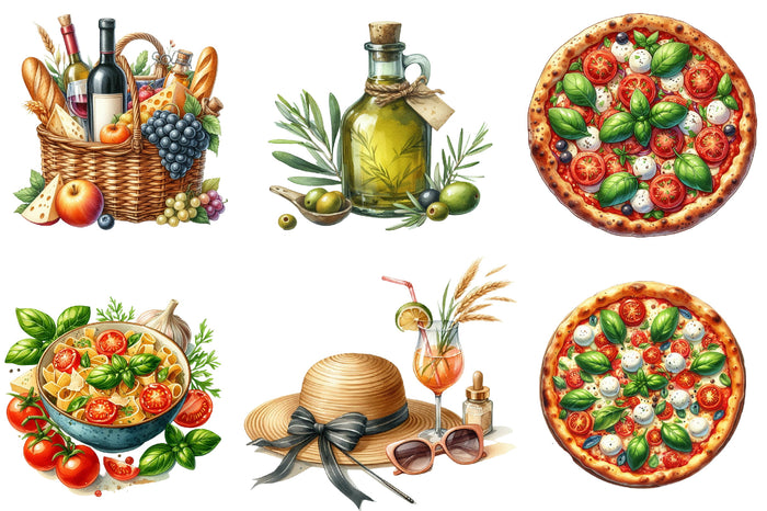 Italian Summer Clipart Bundle
