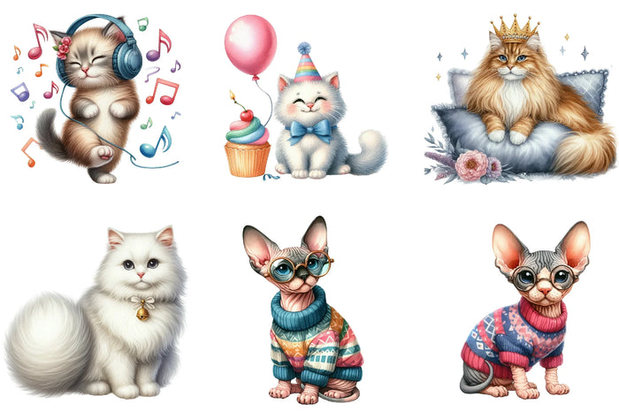 Cat Animal Pet Clipart Bundle