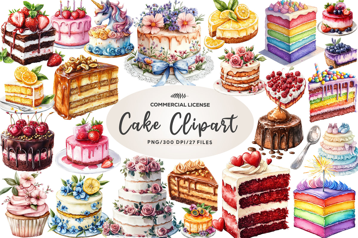 Cakes Clipart - Digital Crafting - Unlimited Downloads on Craftnest