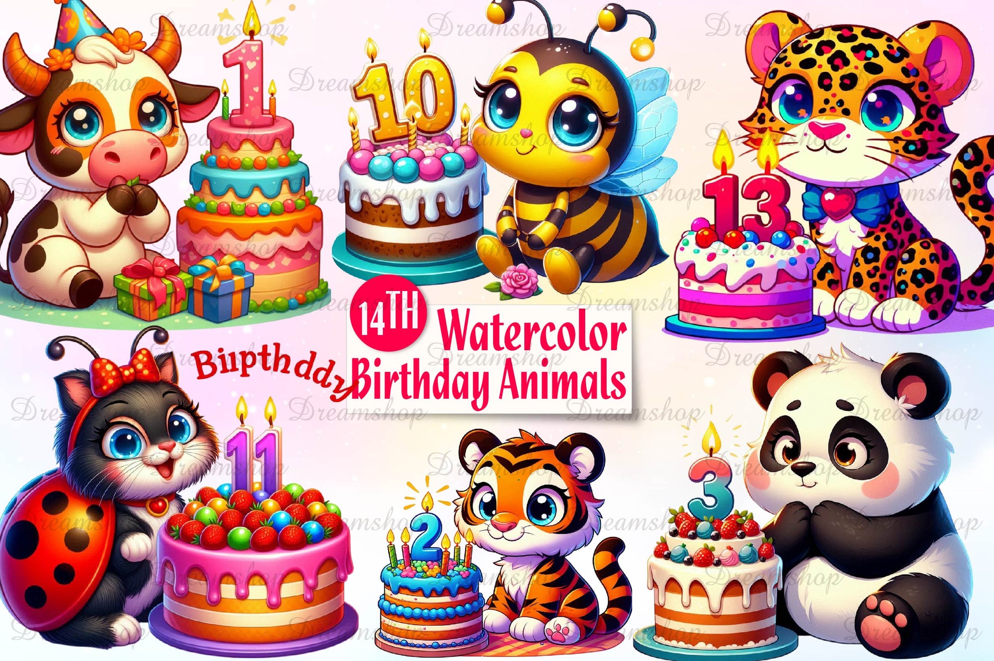 Birthday Clipart - Digital Crafting - Unlimited Downloads on Craftnest