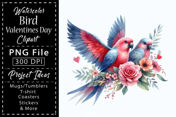 Bird Valentines Clipart Bundle