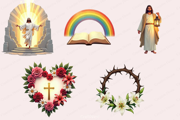 Christian Easter Clipart Bundle