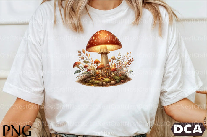 Magical Mushroom Car Sticker Clipart Bundle