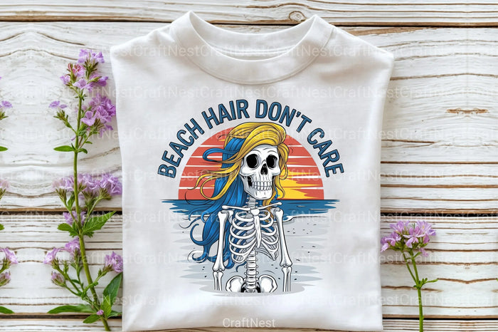 Beach Hair Dont Care Clipart Bundle