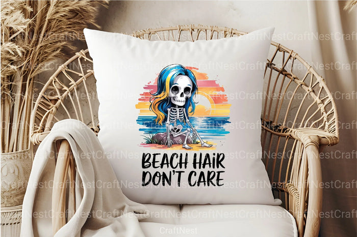 Beach Hair Dont Care Clipart Bundle