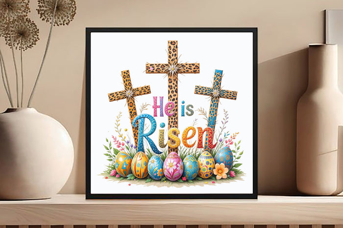 He Is Risen Cross Clipart Bundle