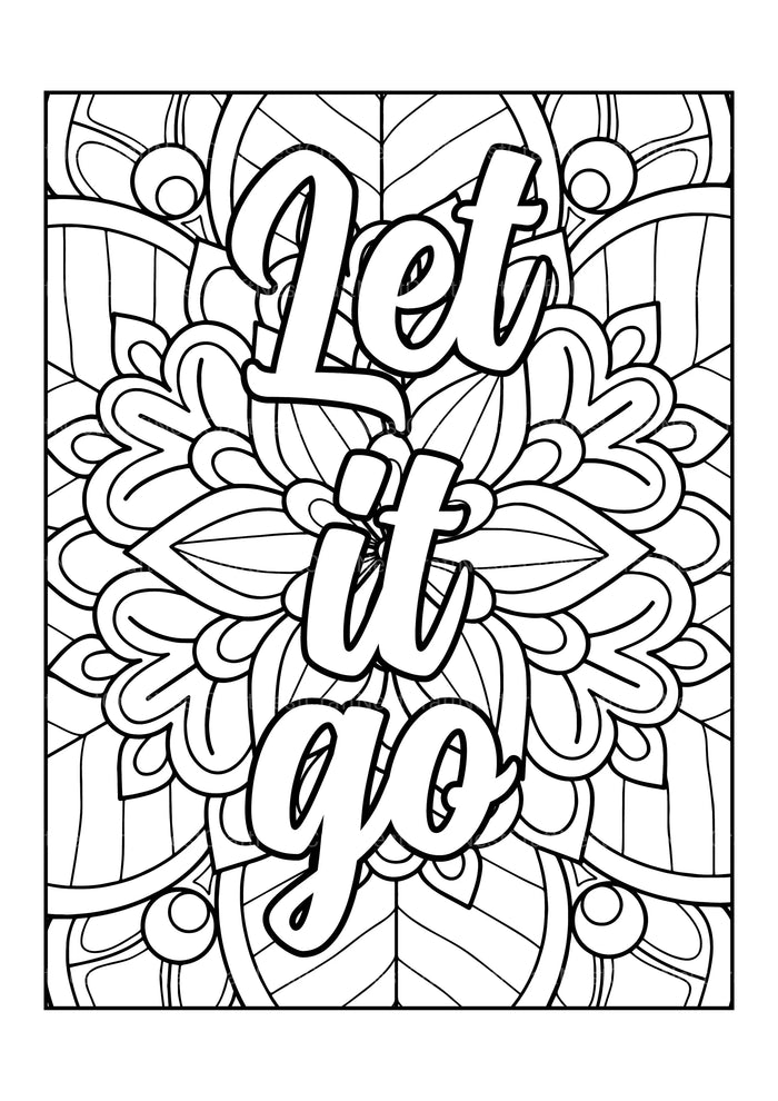 Motivational Quotes Coloring Book