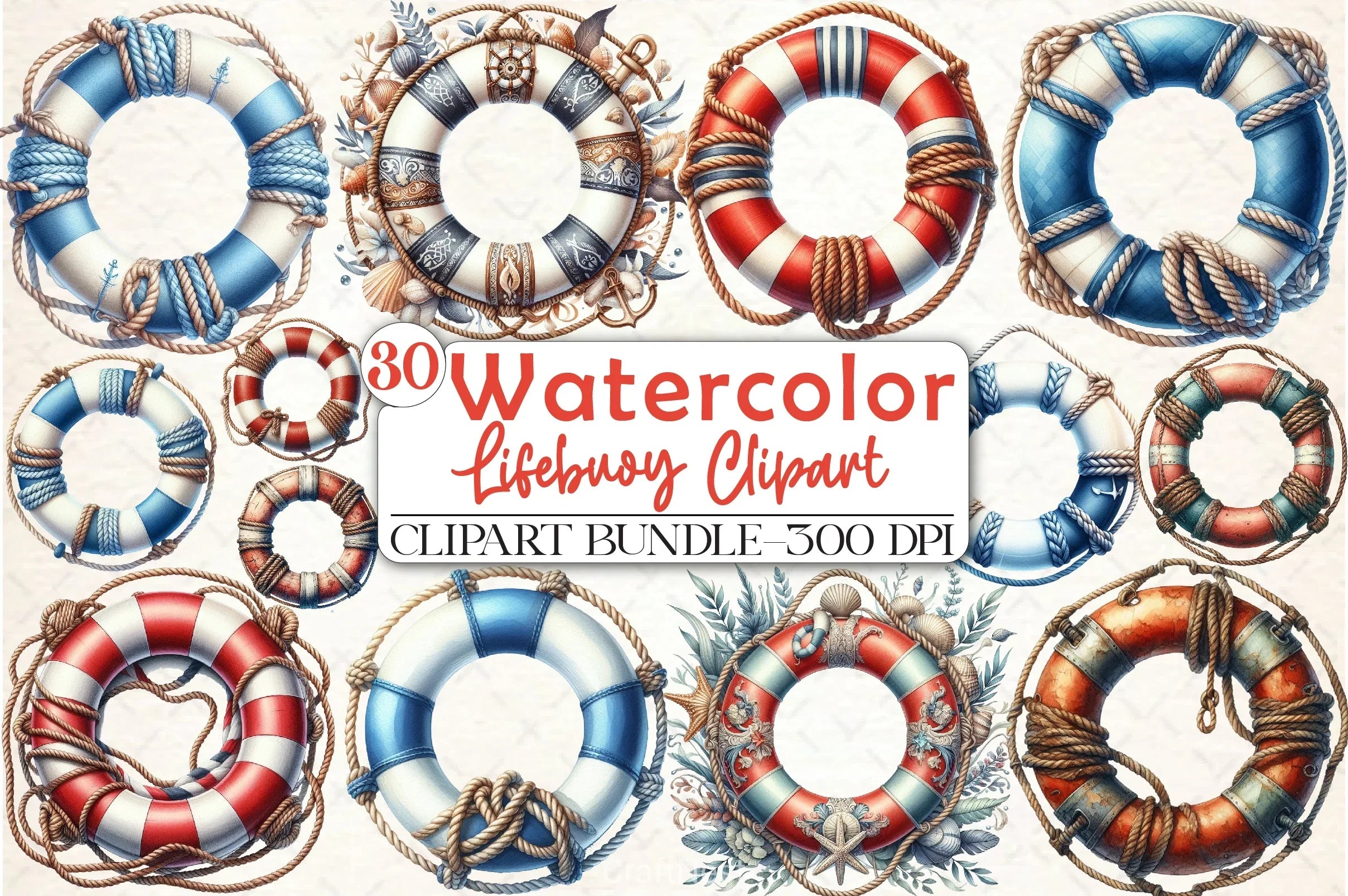 Lifebuoy Clipart Bundle