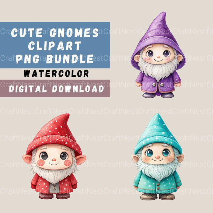 Gnomes Clipart Bundle