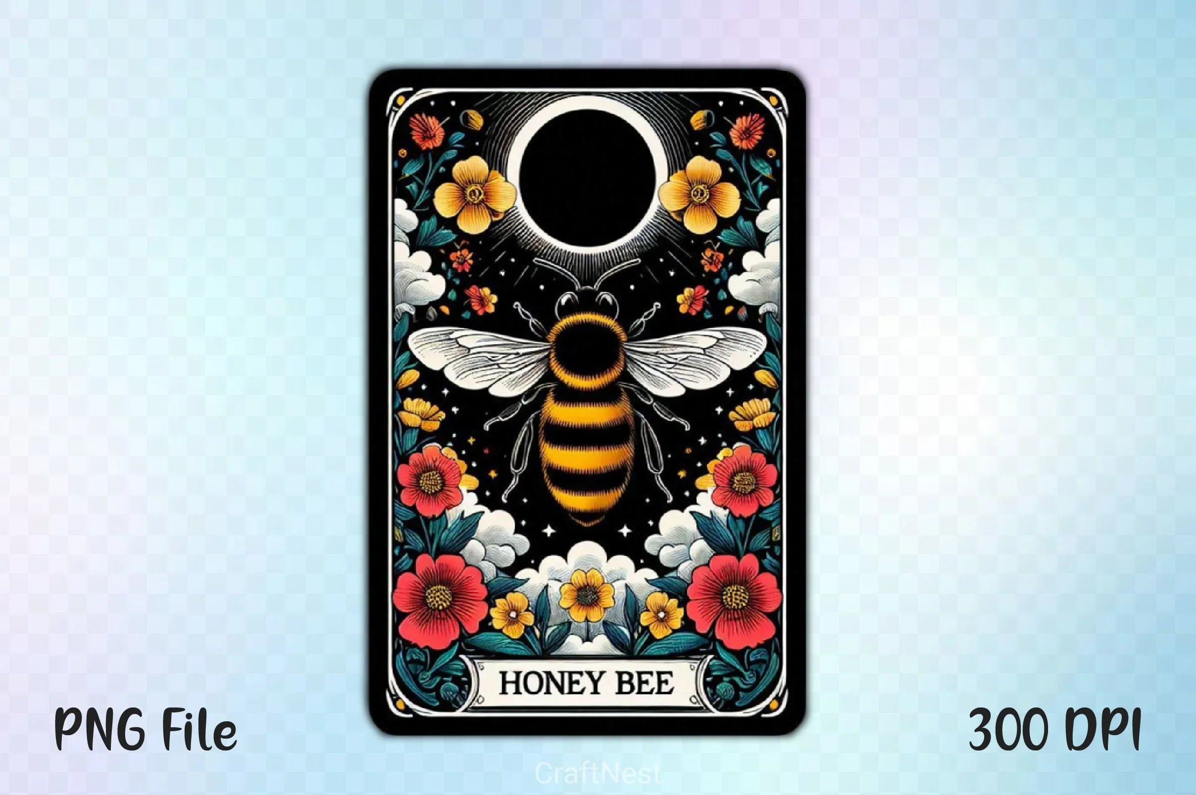 Honey Bee Tarot Card Clipart Bundle