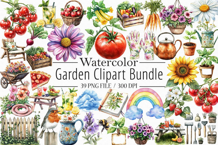Garden Clipart Bundle