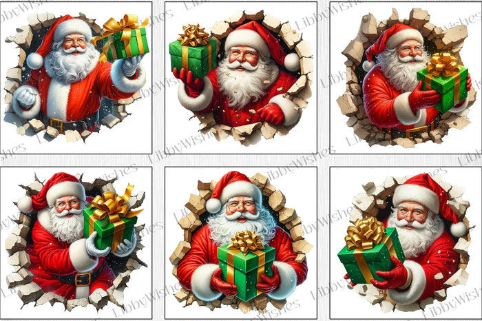 Christmas Santa Clipart Bundle