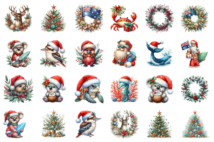 Australian Christmas Clipart Bundle