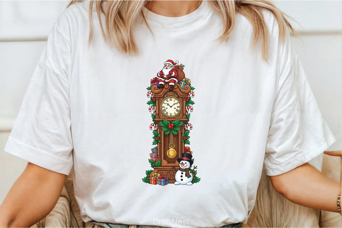 Christmas Clock Clipart Bundle