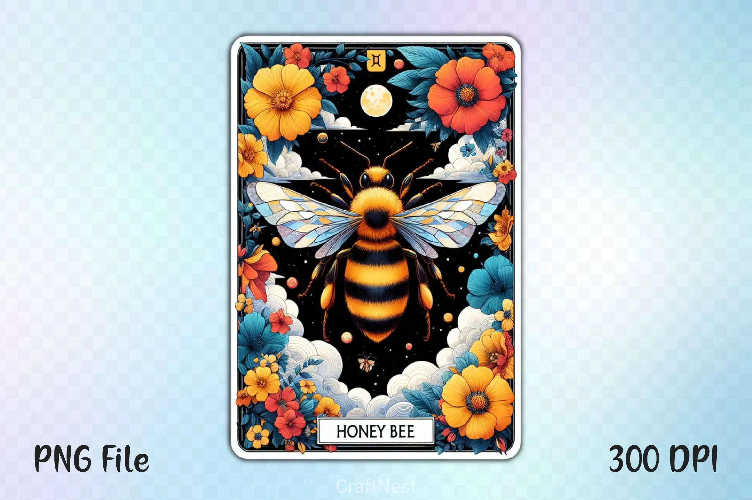 Honey Bee Tarot Card Clipart Bundle