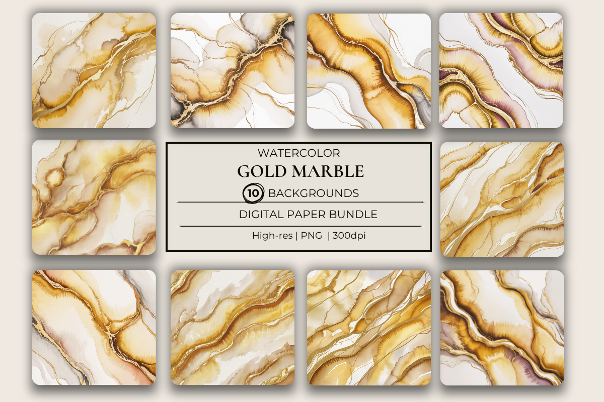 Gold Marble Background Papers