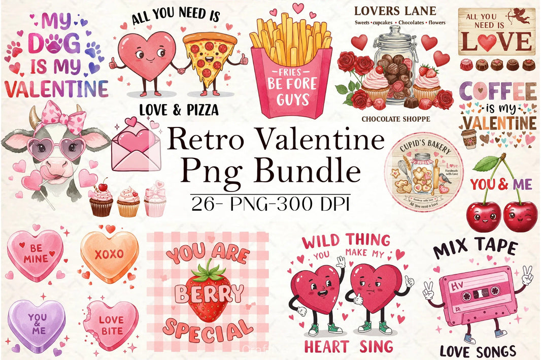 Valentines Day Clipart - Digital Crafting - Unlimited Downloads
