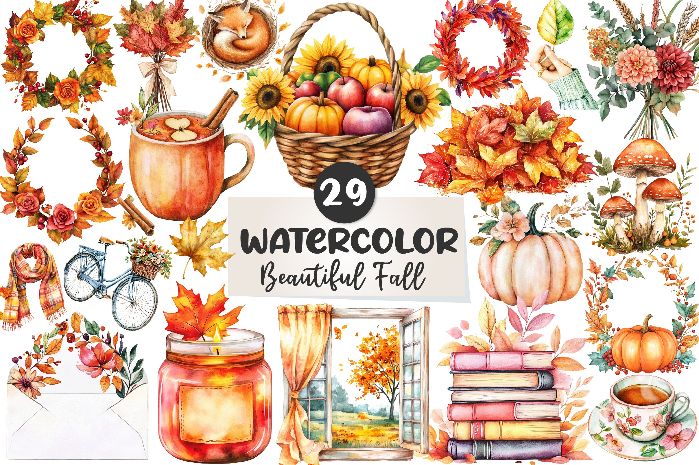 Beautiful Fall Clipart Bundle