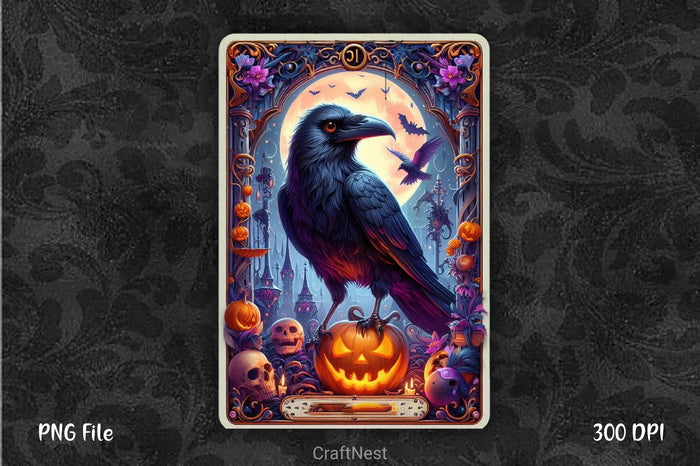Raven Bird Tarot Card Clipart Bundle