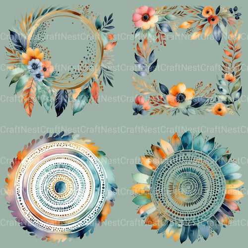 Abstract Boho Clipart Bundle