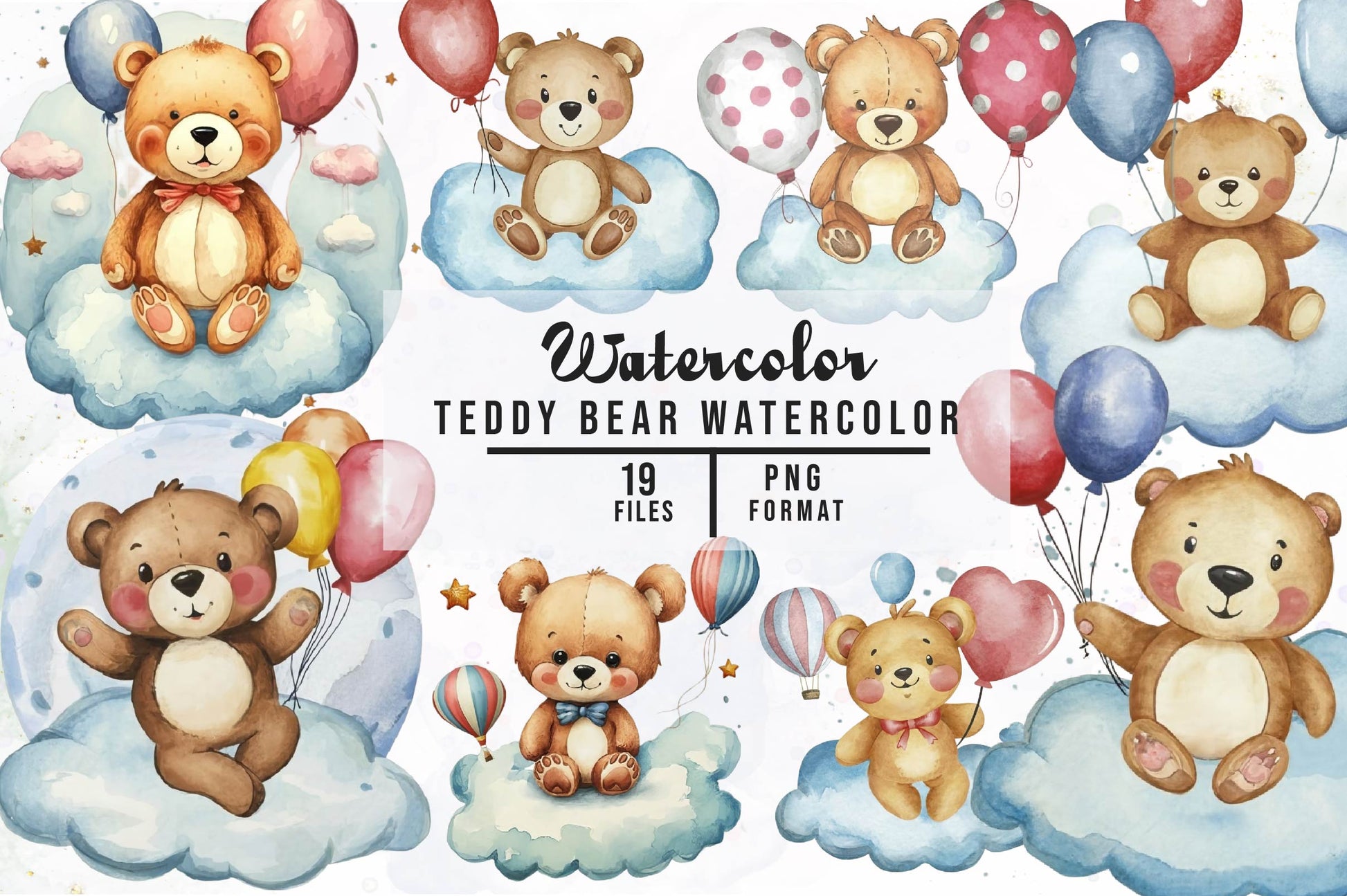 Teddy Bear Clipart Bundle 1