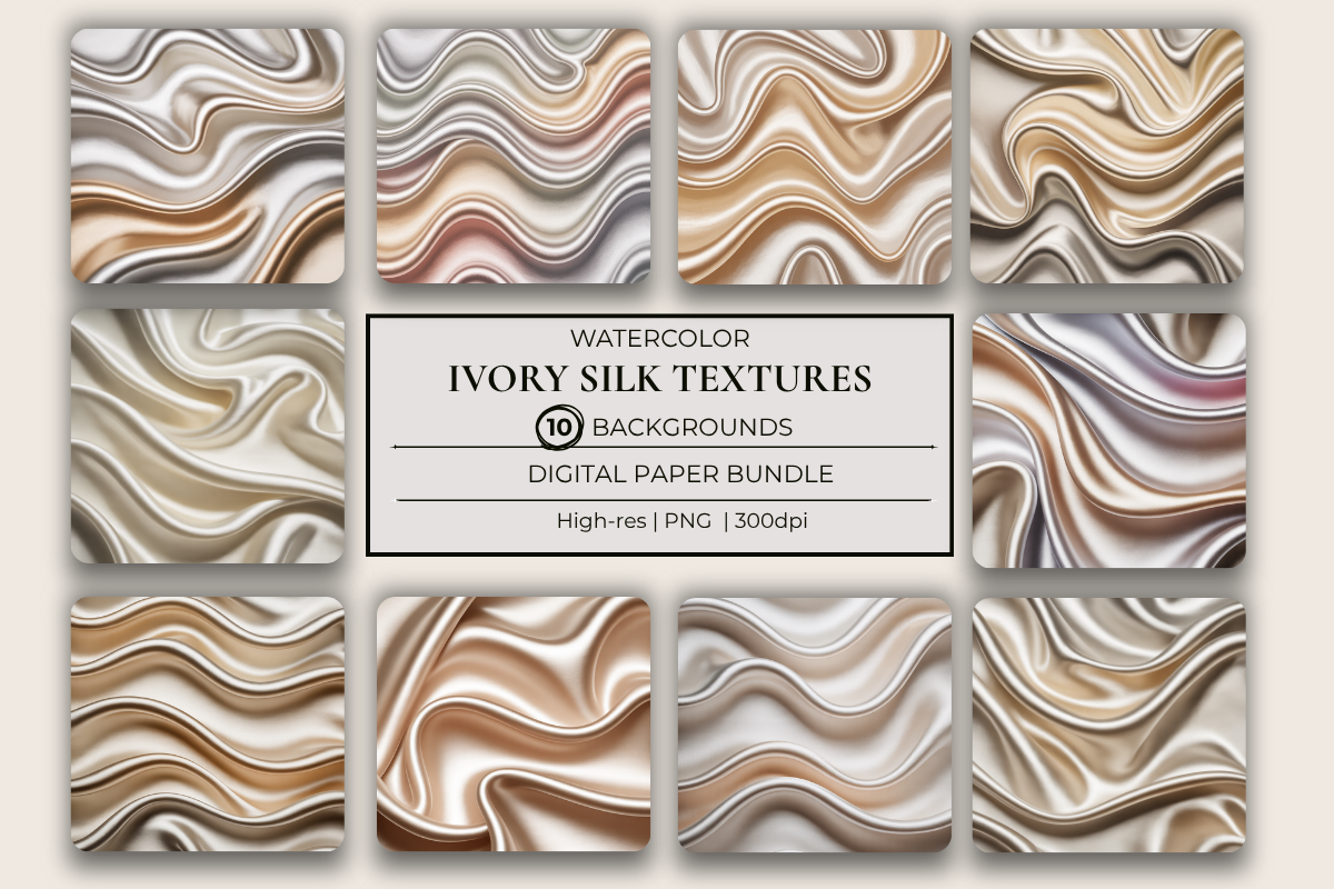 Ivory Silk Textures Background Papers