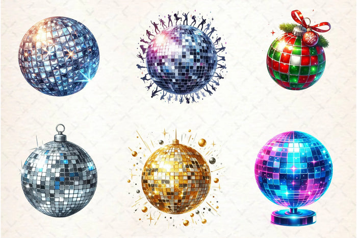 Disco Balls Clipart Bundle
