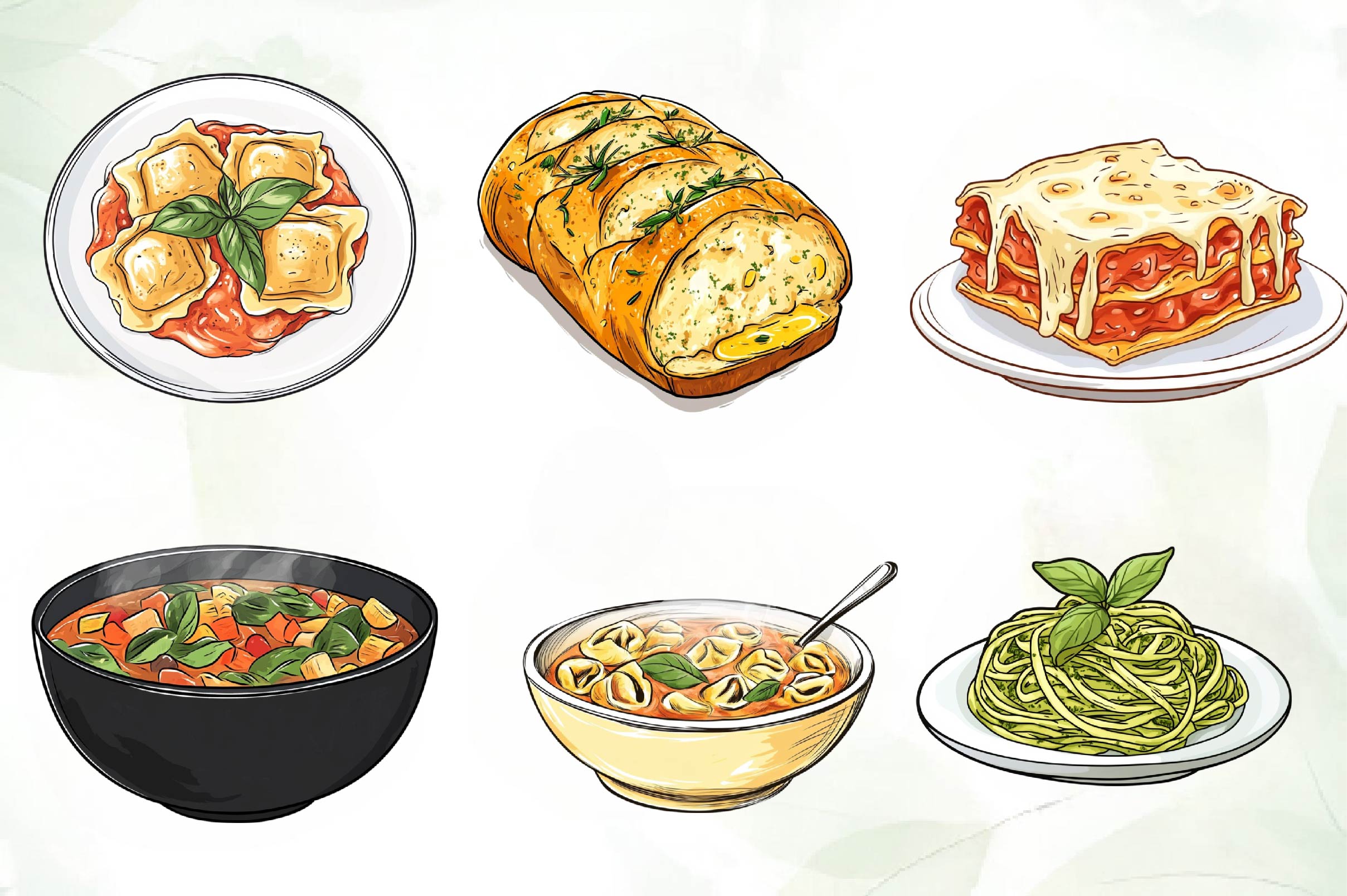 Italian Food Clipart Bundle