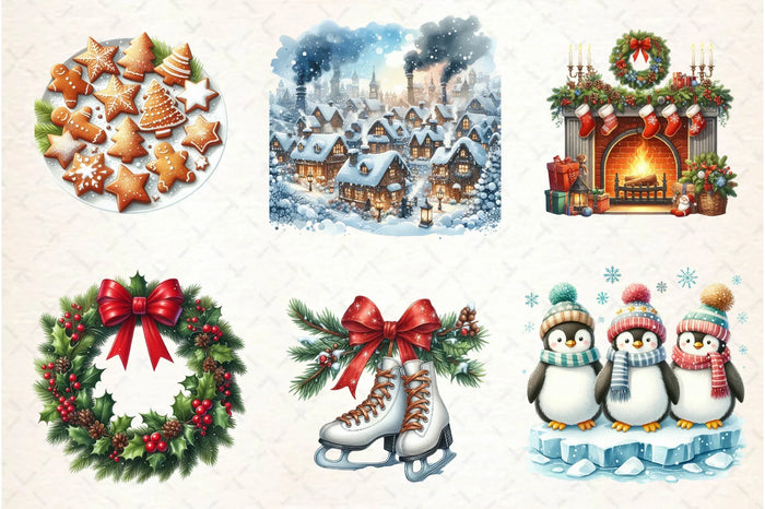 Winter Holiday Clipart Bundle