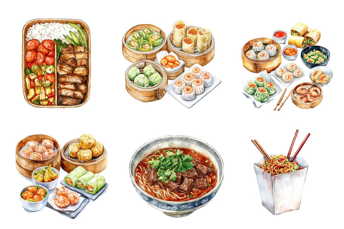 Chinese Food Clipart Bundle