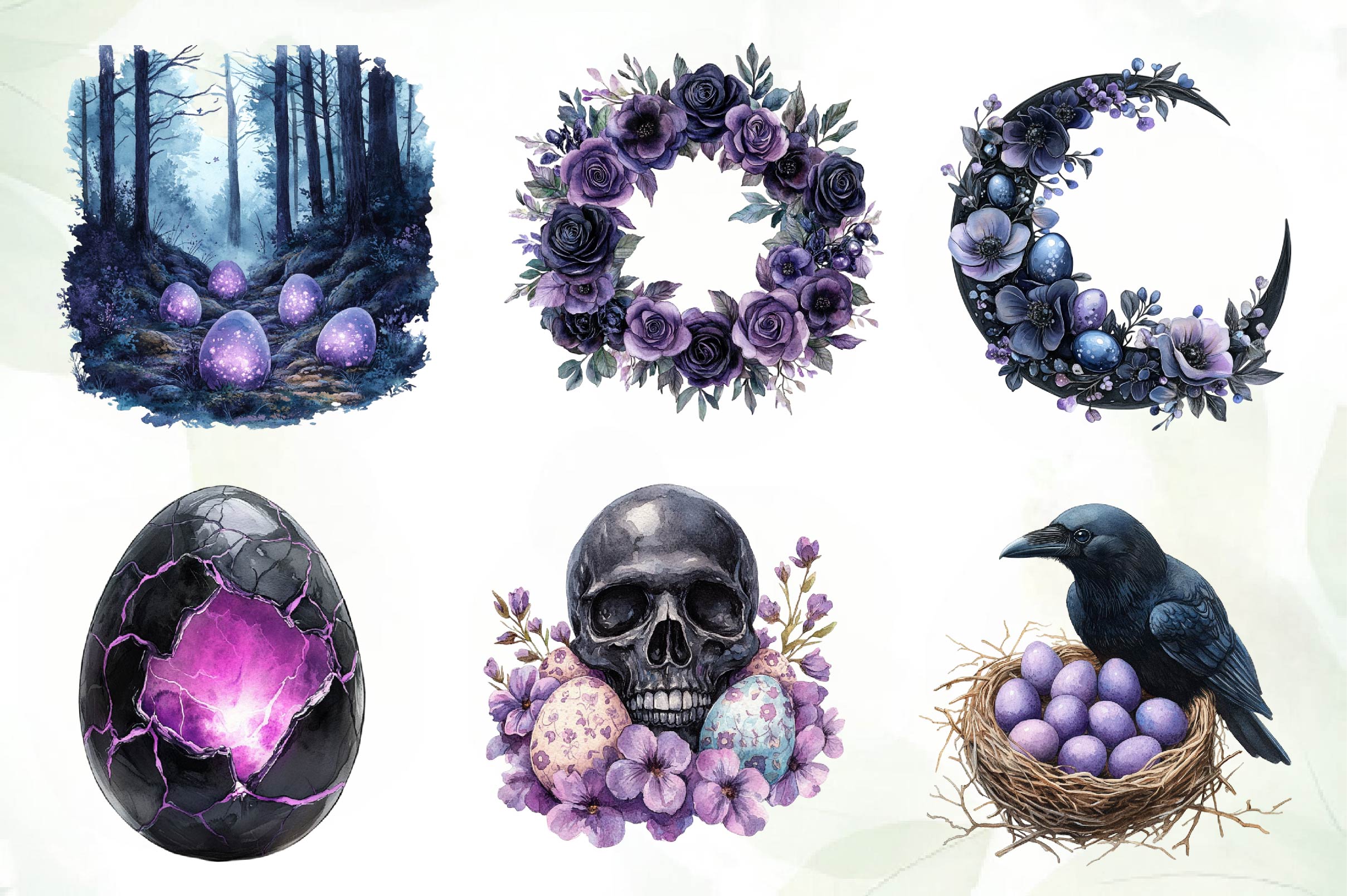 Gothic Easter Clipart Bundle