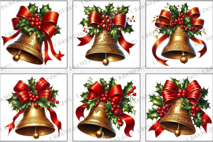 Christmas Bells Clipart Bundle