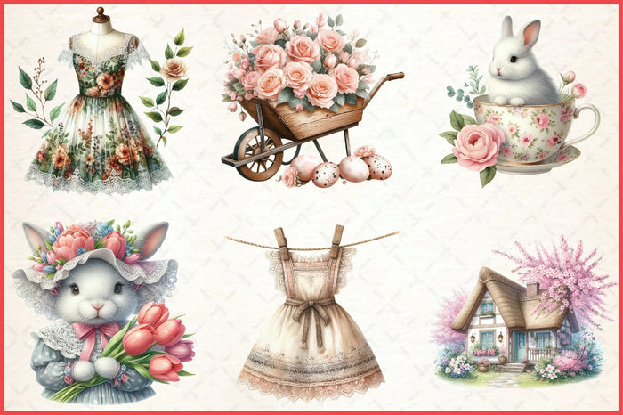 Spring Easter Clipart Bundle
