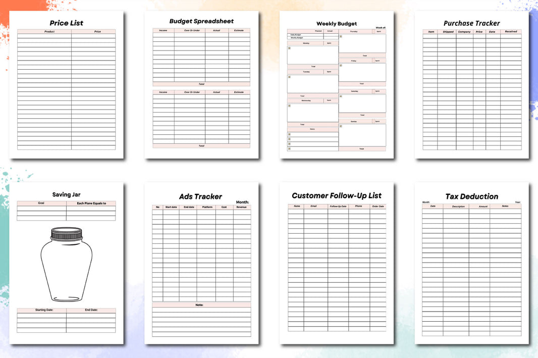 Printable Planners for Daily, Weekly and Monthly Use