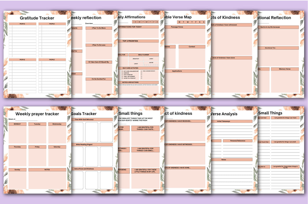 Printable Planners for Daily, Weekly and Monthly Use